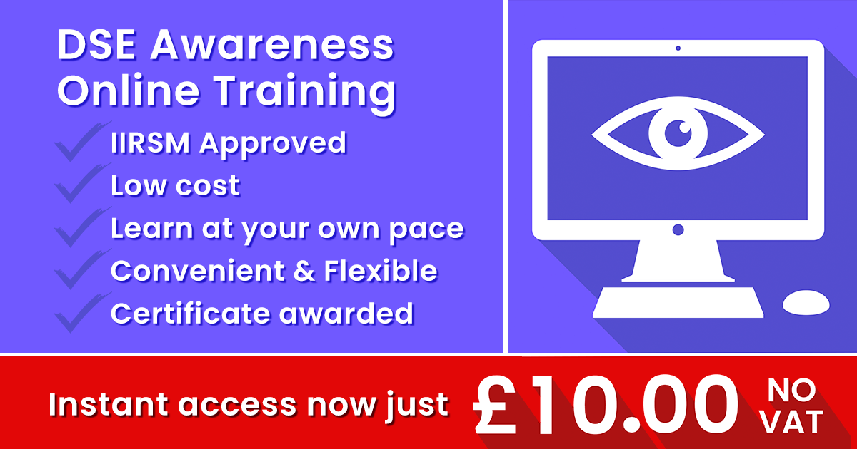 Display Screen Equipment Awareness Online Training just £10.00