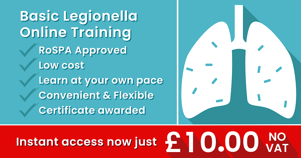 Basic Legionella Management Online Training just £10.00