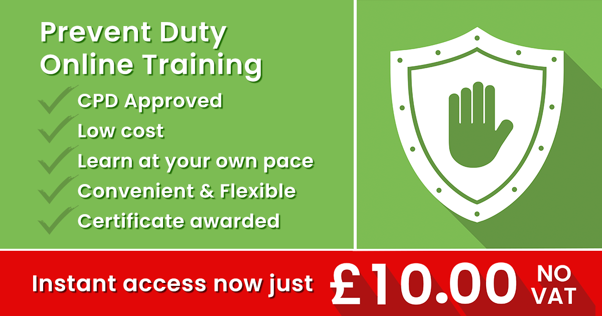 Prevent Duty Online Training just £10.00 | Insight Online Training