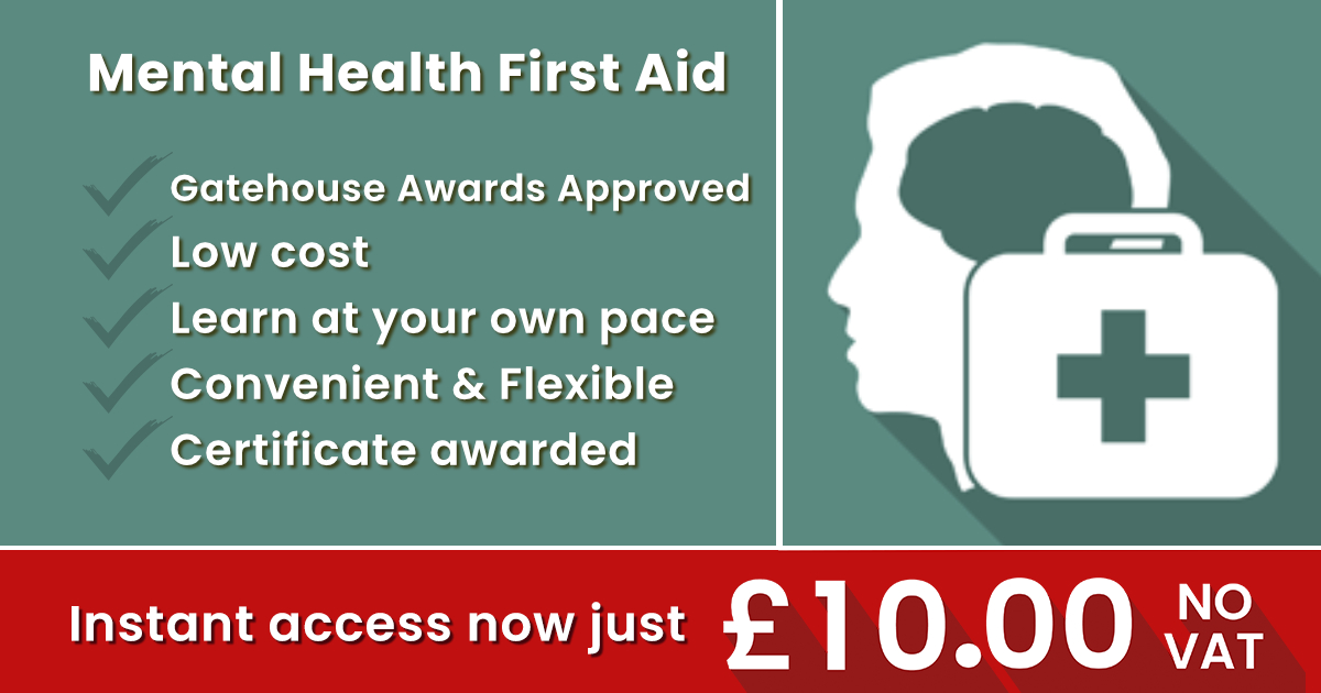 Mental Health First Aid Online Training just £10.00