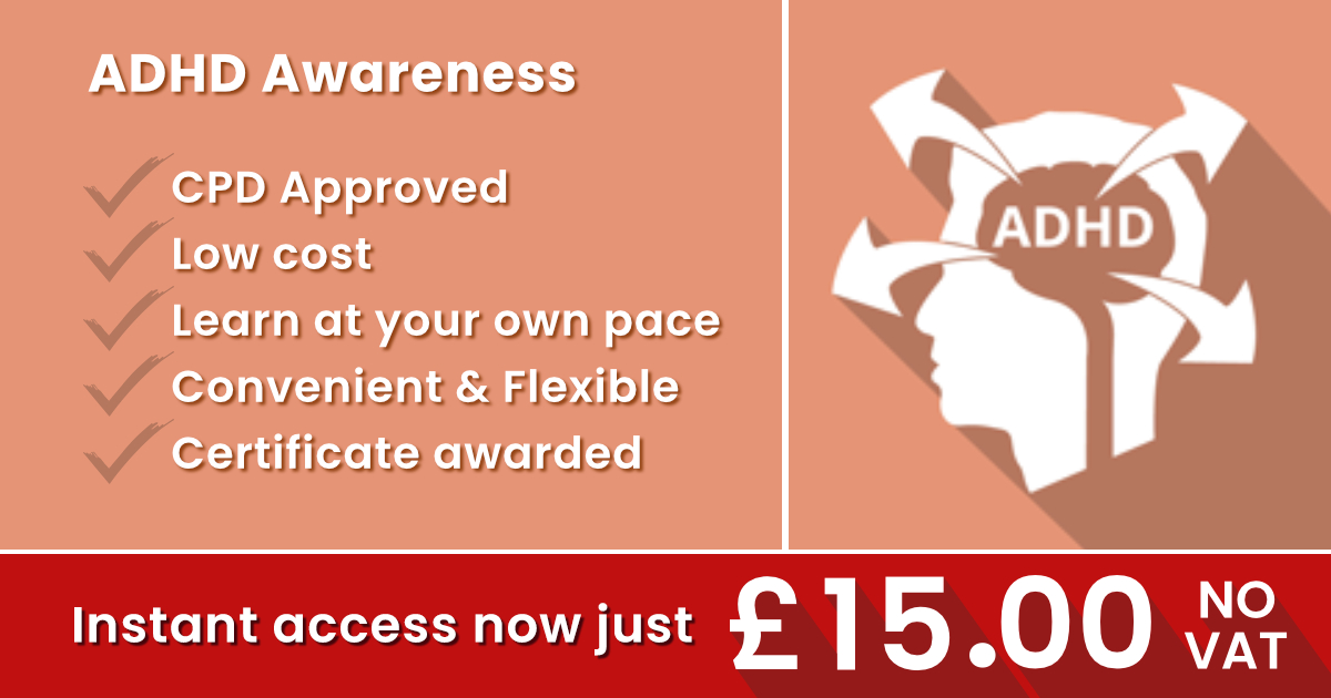 ADHD Awareness Online Training just £15.00 | Insight Online Training