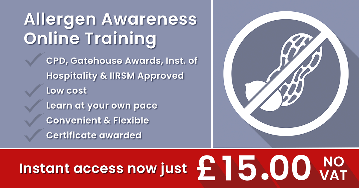 Allergen Awareness online training just £15.00 | Insight Online Training