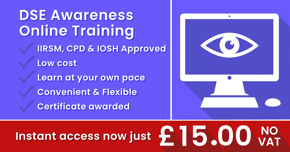 Display Screen Equipment Awareness Online Training just £15.00