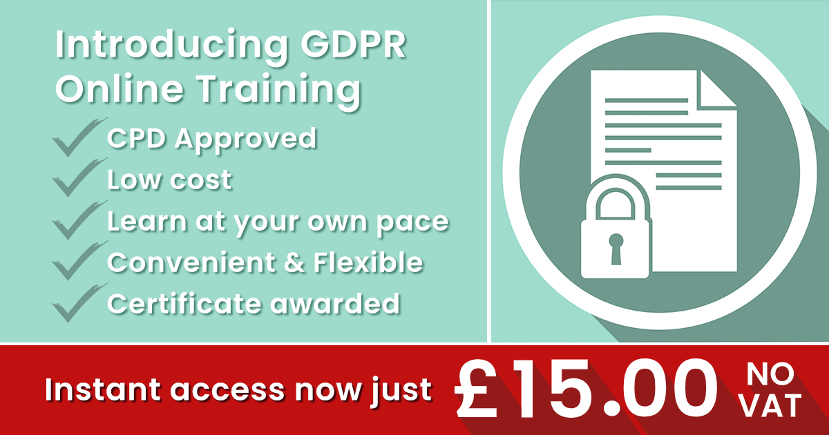 Introducing GDPR Online Training just £15.00