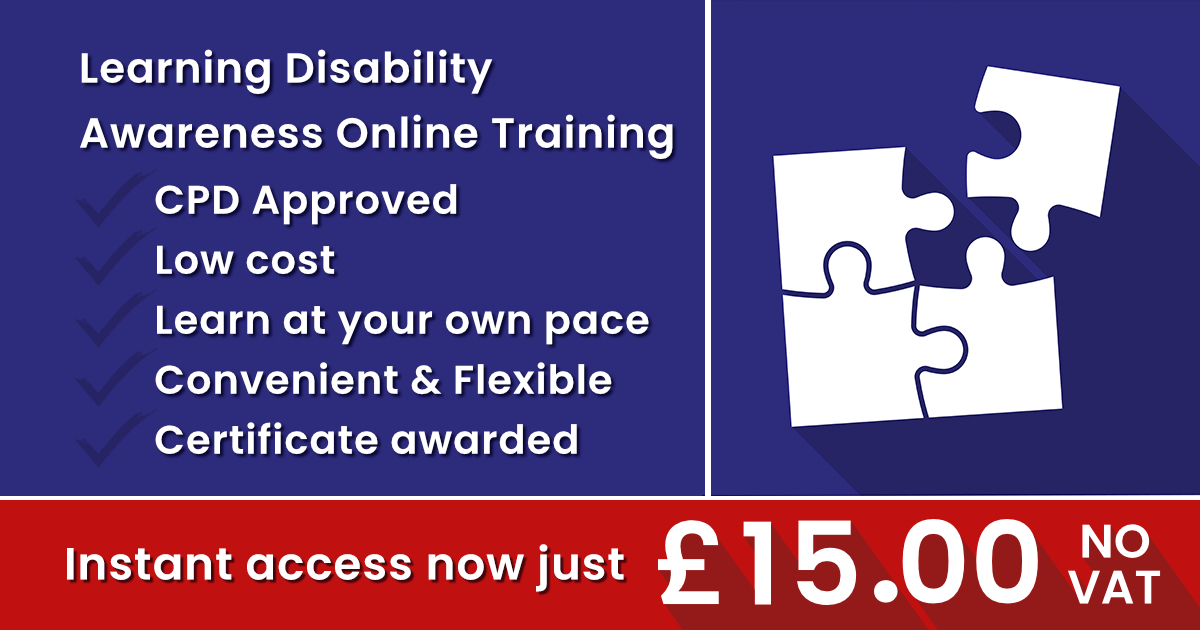 Learning Disability Awareness Online Training £15.00