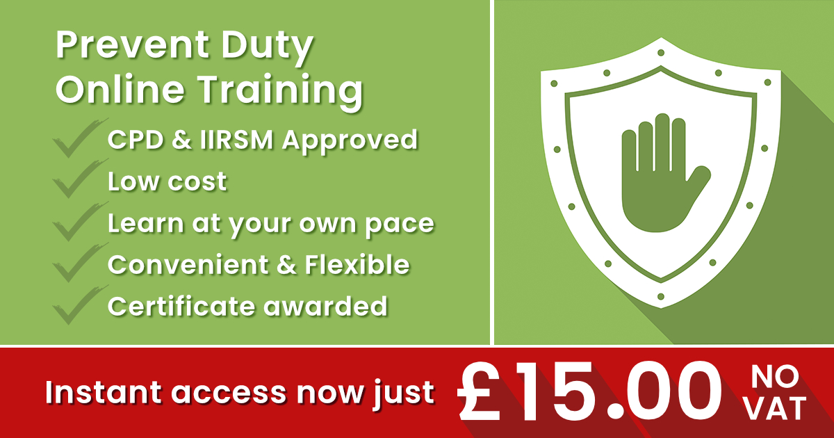 Prevent Duty Online Training just £15.00 | Insight Online Training