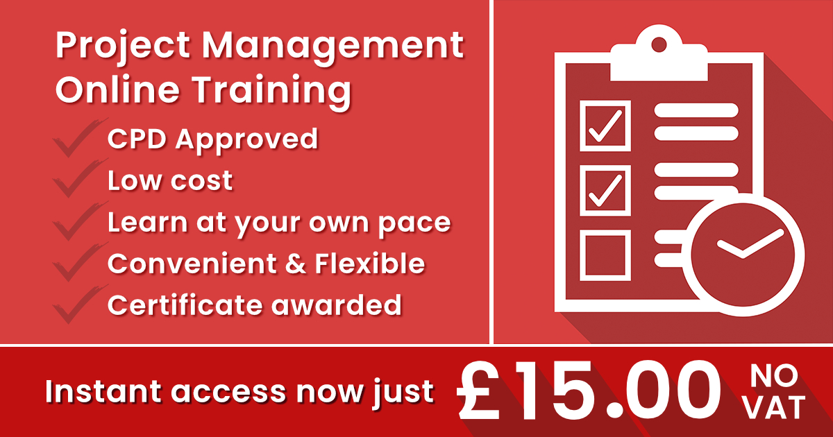 Project Management Online Training just £15.00